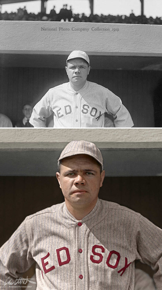 Stunning Century-Old Colorized Photos Of Baseball Players From Major ...