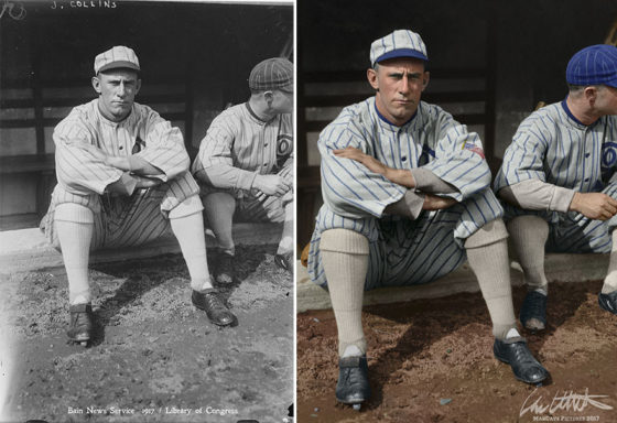 Stunning Century-Old Colorized Photos Of Baseball Players From Major ...