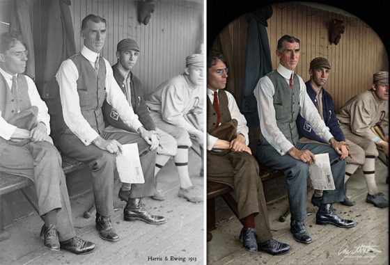 Stunning Century-Old Colorized Photos Of Baseball Players From Major ...
