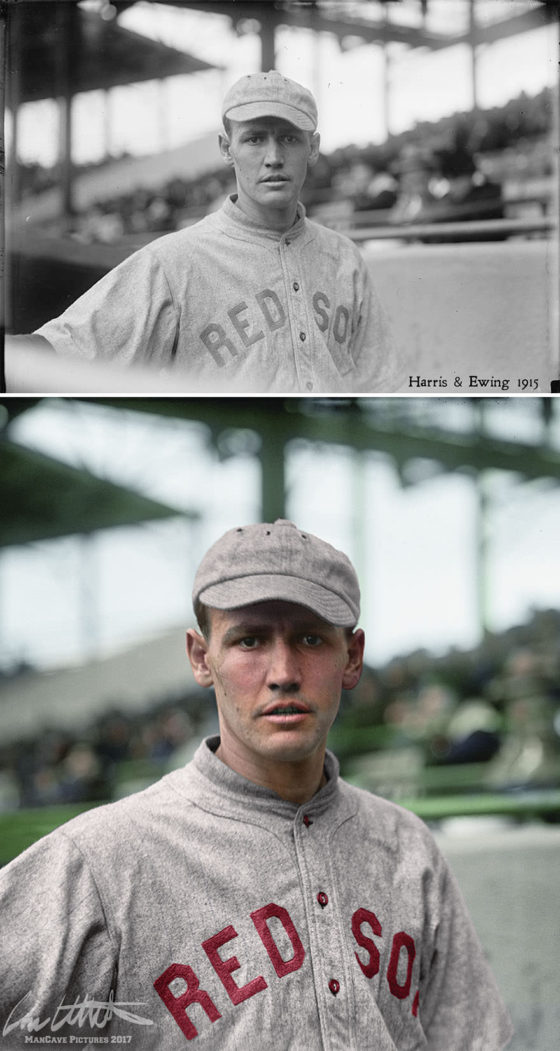 Stunning Century-Old Colorized Photos Of Baseball Players From Major ...
