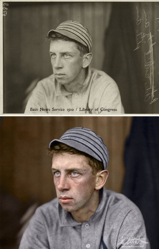 Stunning Century-Old Colorized Photos Of Baseball Players From Major ...