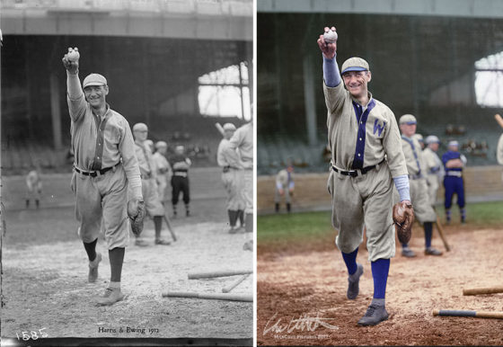 Stunning Century-Old Colorized Photos Of Baseball Players From Major ...