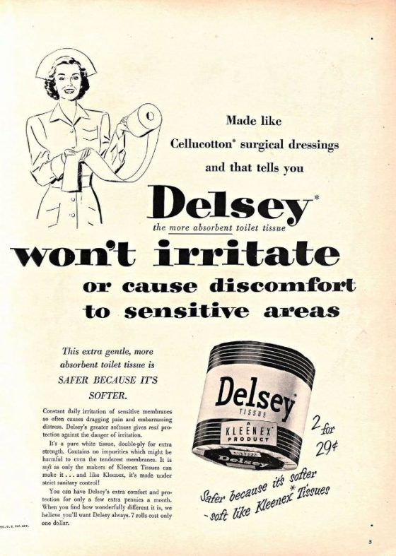 Vintage Ads Show How Companies Sold Toilet Papers from the Early-20th ...