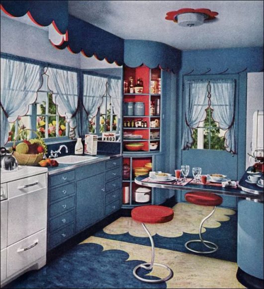 1940s Kitchen Styles: Beautiful Trendy American Kitchen Styles from the ...