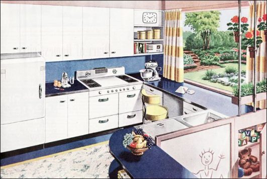 1940s Kitchen Styles: Beautiful Trendy American Kitchen Styles from the ...