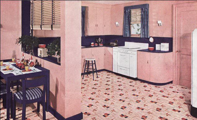 1940s Kitchen Styles: Beautiful Trendy American Kitchen Styles from the ...