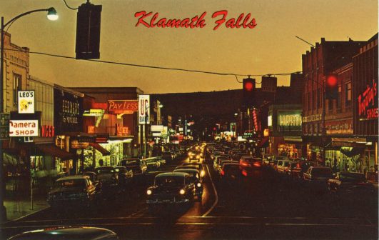Stunning Real Photo Postcards Captured Street Scenes at Night in the 1960s