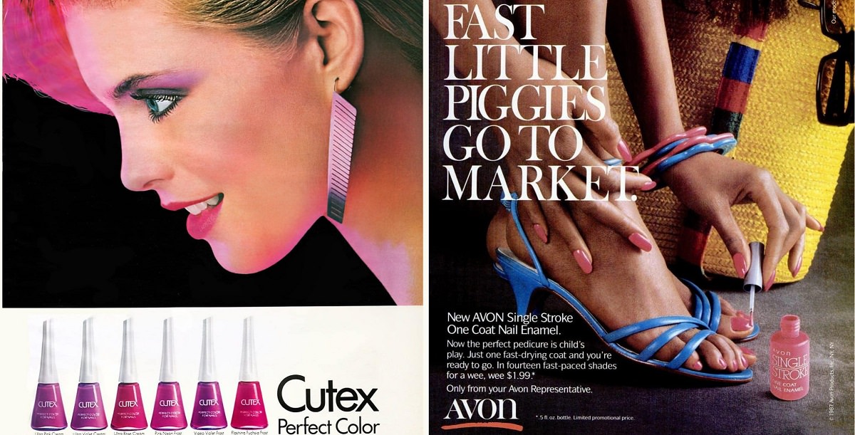 Beautiful Vintage Nail Polish Ads from the 1980s