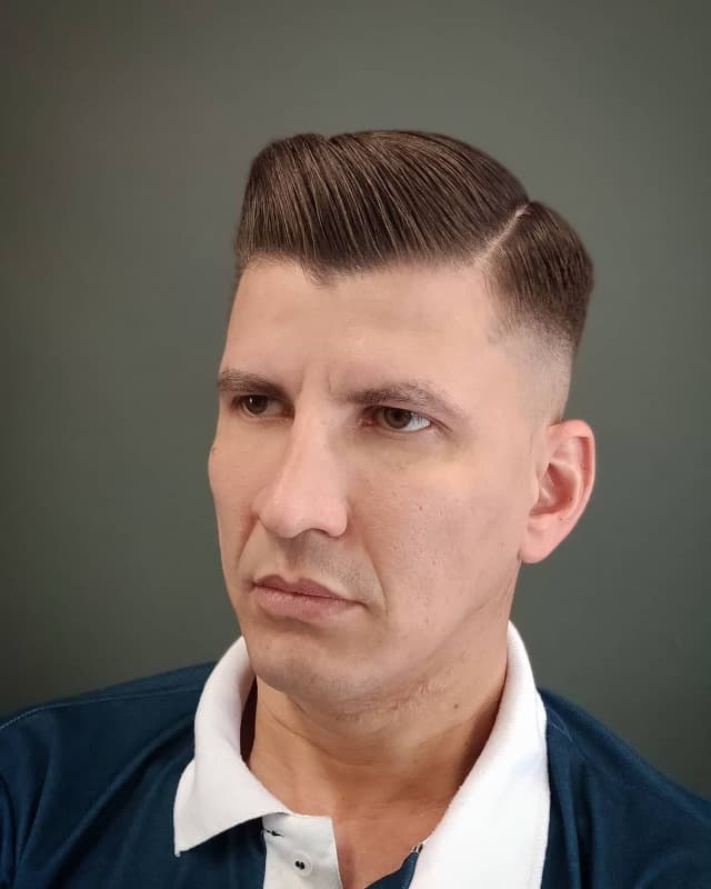 Ivy League Haircut With Beard