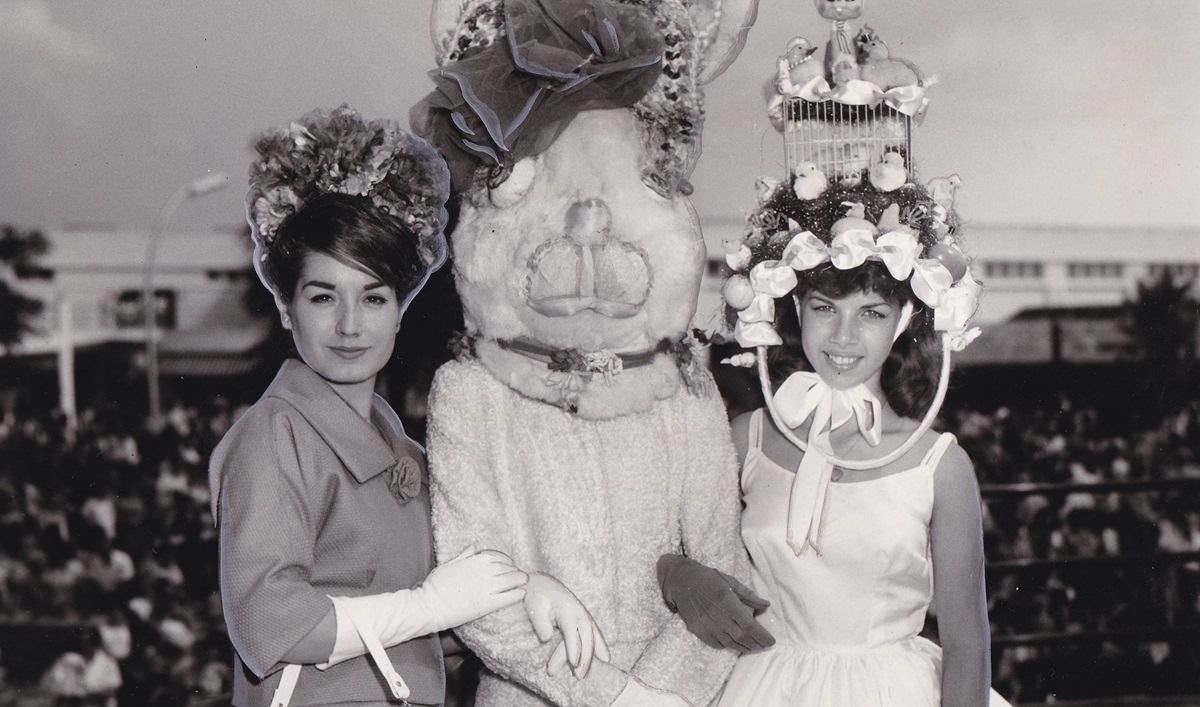 A Journey Through Time: Vintage Snapshots of People with the Easter Bunny
